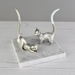 Pewter Cat Ring Stand Holder - Etsy