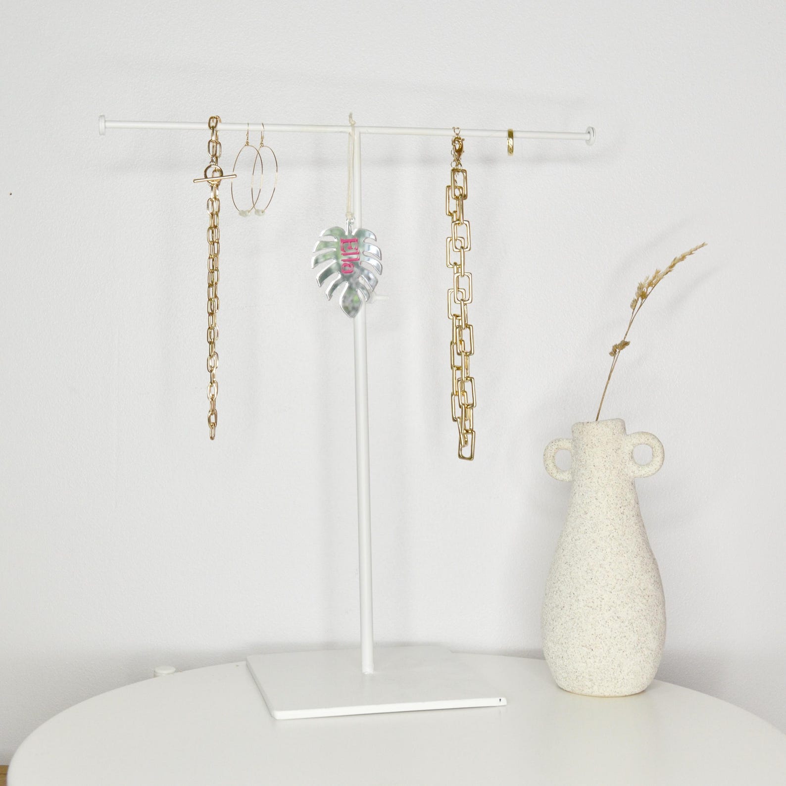Personalised Adjustable Tall Jewellery Stand - White Gold or Silver - Etsy