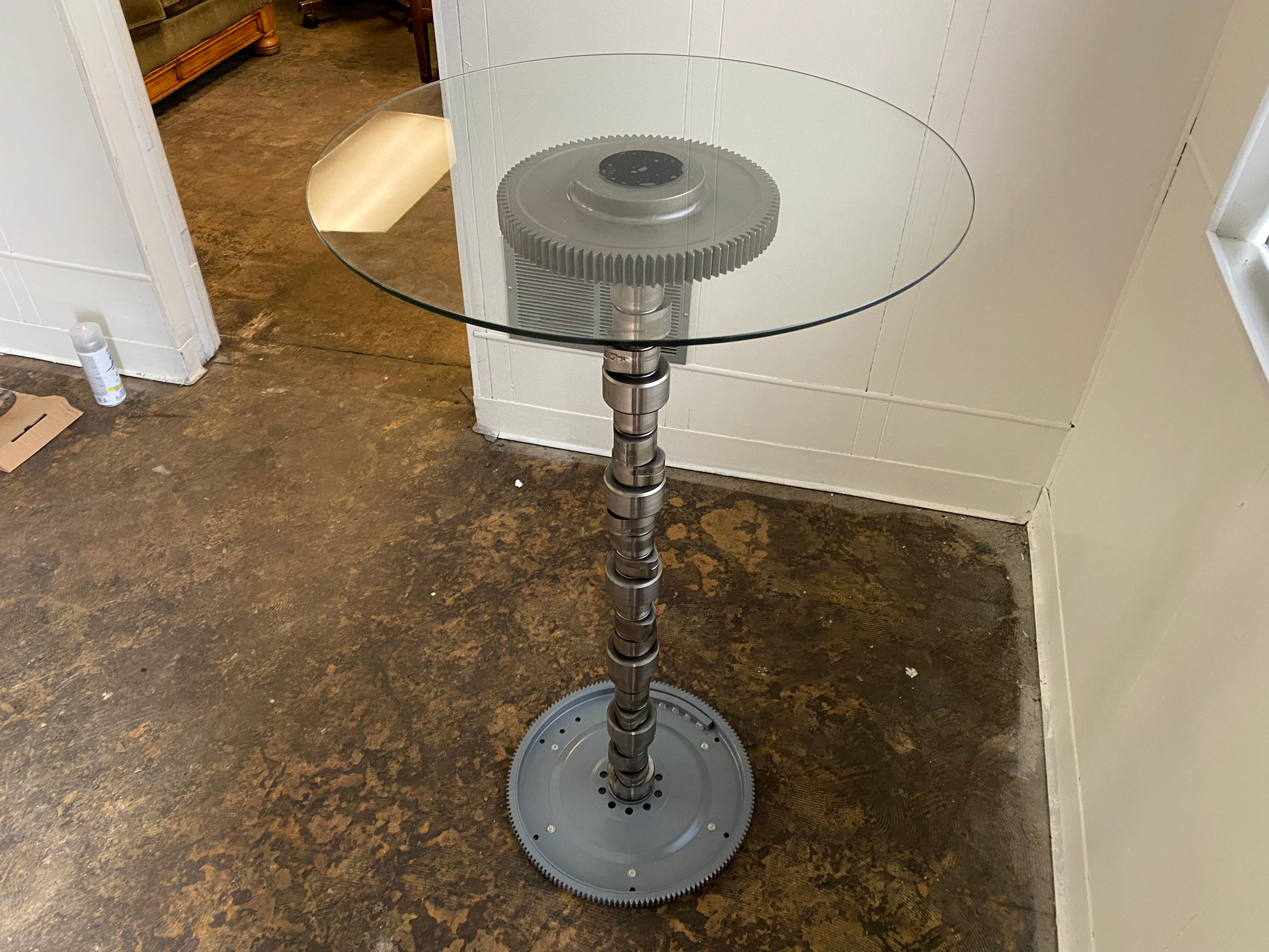 Caterpillar C10 Camshaft Glass Table moving America - Etsy
