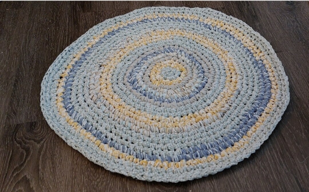 Country Chic Boho Rag Rug Handmade Sheet Unique Sustainable Farmhouse ...