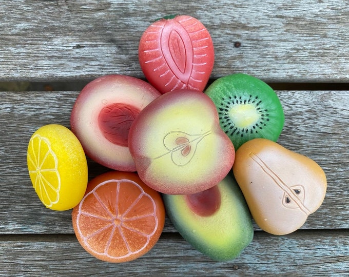 Stone Sensory Fruit - Play Food for Mud Kitchen - Etsy
