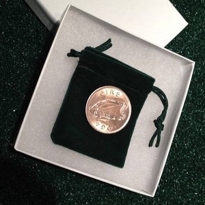 Irish 2P Two Pence Tuppence Coin With Bonus Coin FREE or Velvet Pouch ...