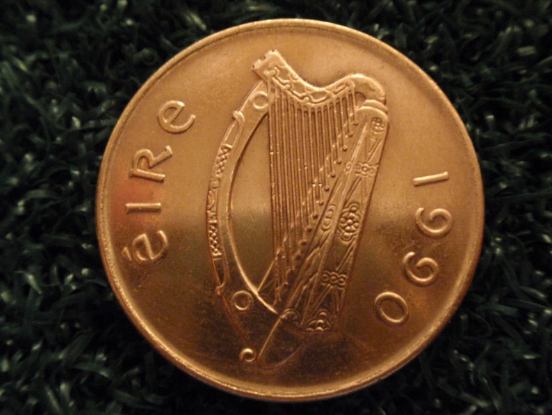 Irish 2P Two Pence Tuppence Coin With Bonus Coin FREE or Velvet Pouch ...