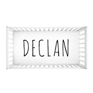 Personalized Name Crib Sheet Custom Colors and Fonts | Etsy