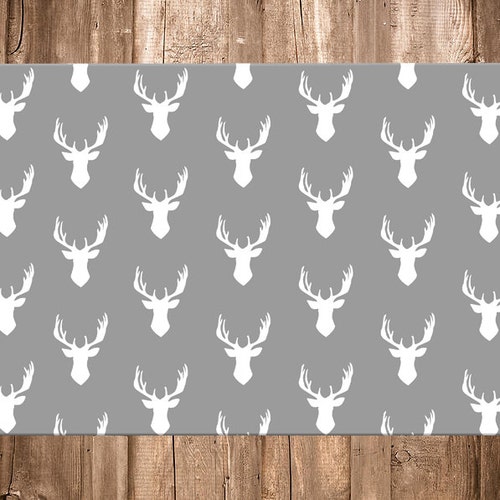 Deer Rug Woodland Nursery Decor Antlers Rug Deer Decor - Etsy