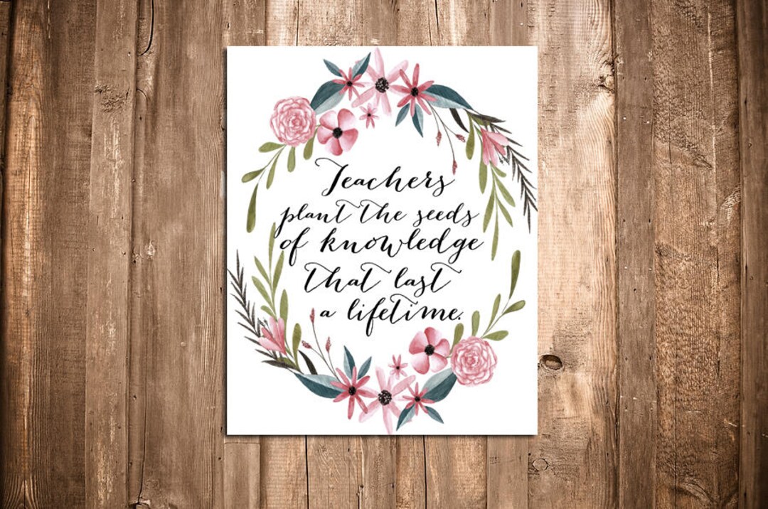 Teacher Printable Instant Download, Teacher Print Gift, Teacher Quote ...
