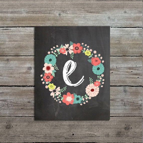 PRINTABLE Personalized 8x10 Letter Nursery Art Rustic Nursery | Etsy