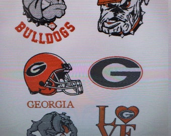 University of Georgia Embroidery Designs | Etsy