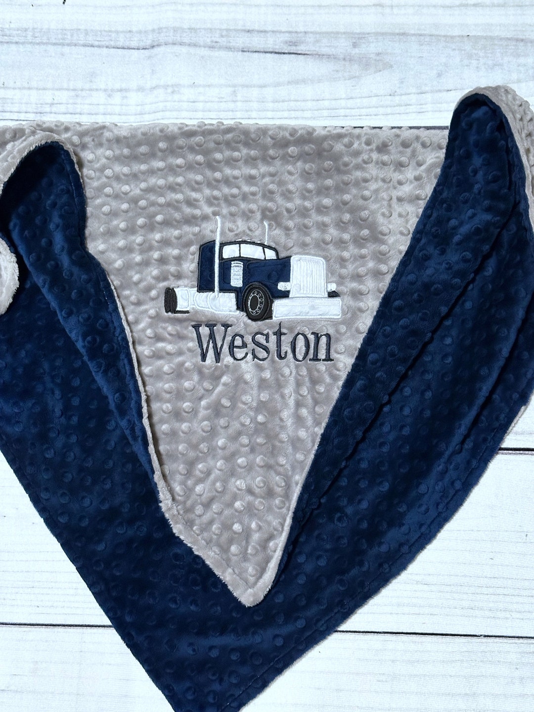 Personalized Semi-truck Minky Baby Blanket | Handmade Blankets for ...