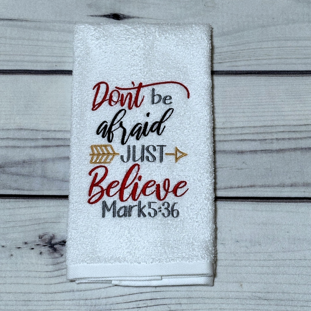 Embroidered Hand Towel | Scripture Embroidery | Gifts for the Home ...