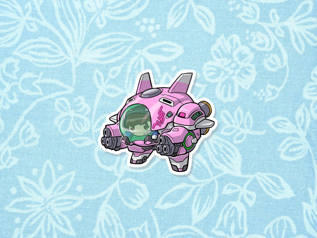 Chibi D.va Mecha Sticker Weatherproof Video Game Overwatch Stickers - Etsy
