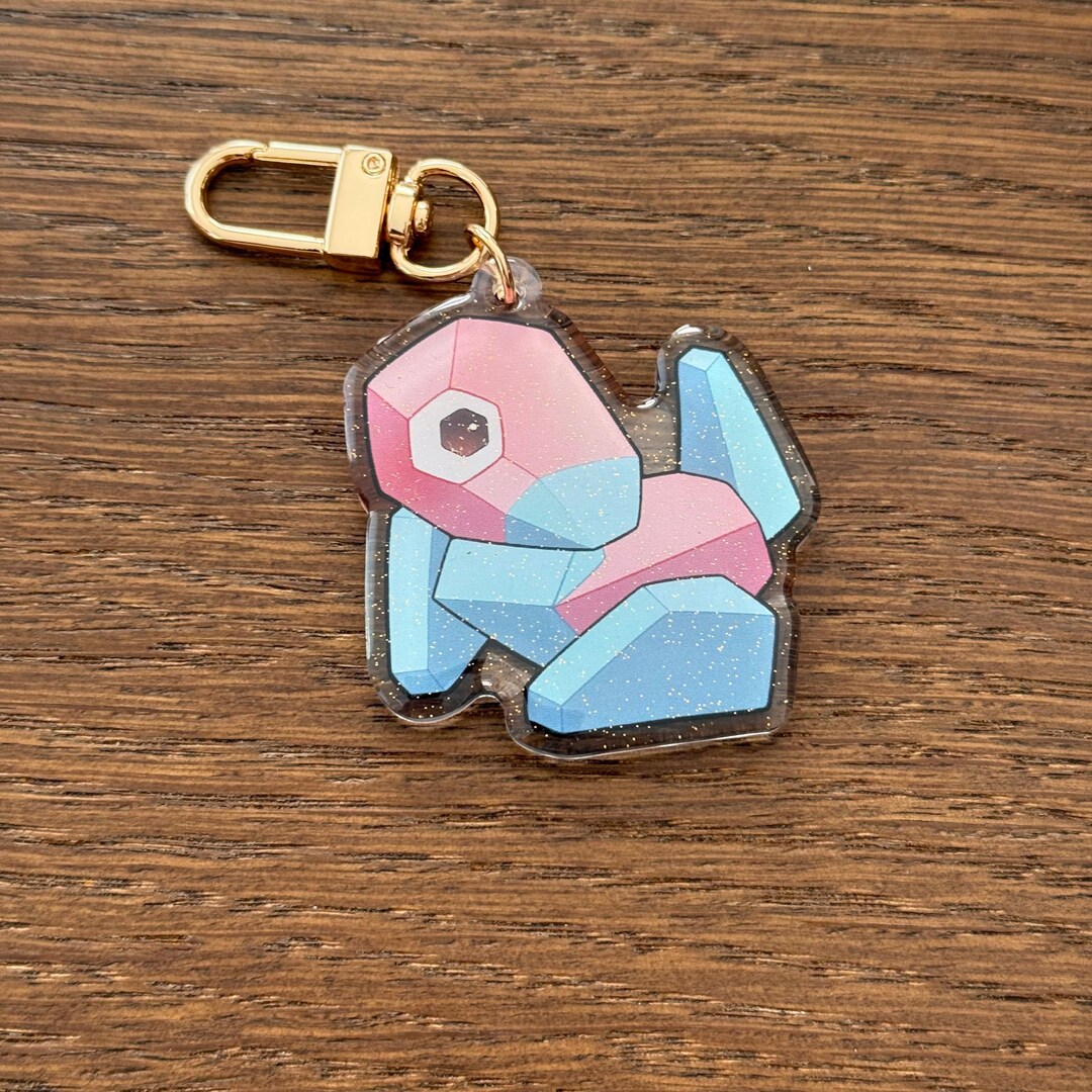Porygon 2" Acrylic Keychain | Double Sided Glitter Epoxy - Etsy