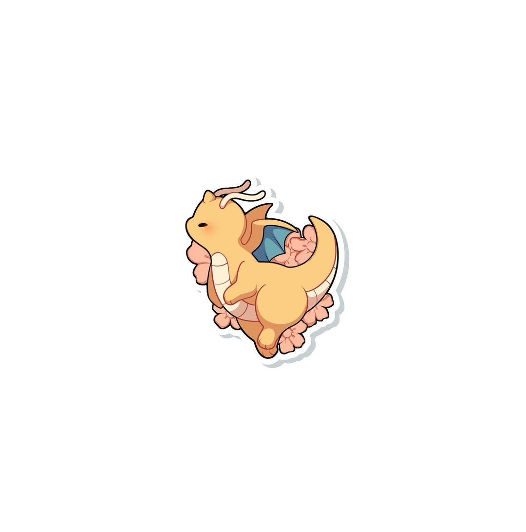 Dragonite Sticker, Weatherproof Vinyl, Matte or Holographic Finish - Etsy