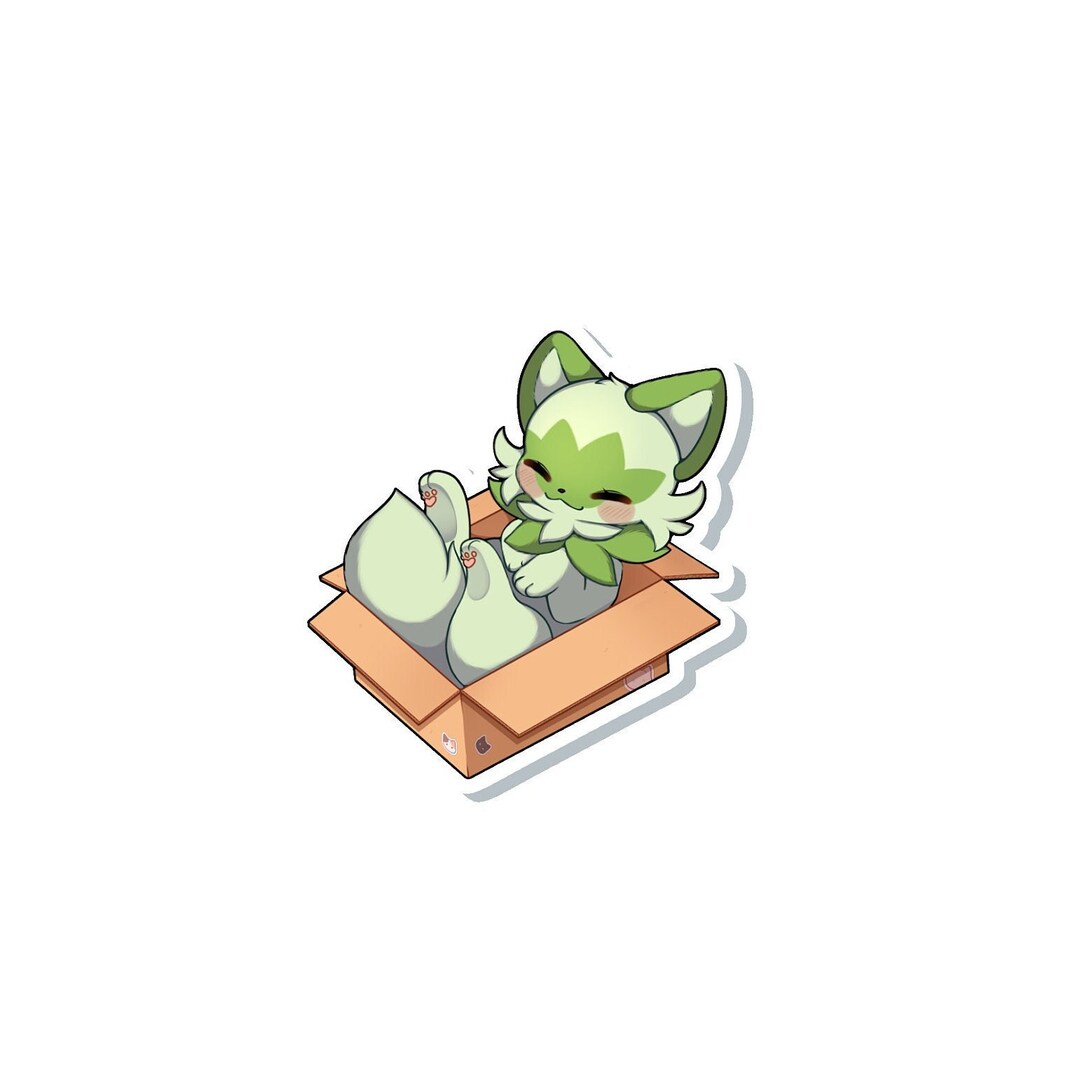 Sprigatito in a Box Sticker - Etsy
