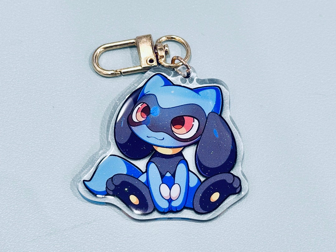 Riolu 2” Acrylic Keychain | Double Sided Glitter Epoxy - Etsy