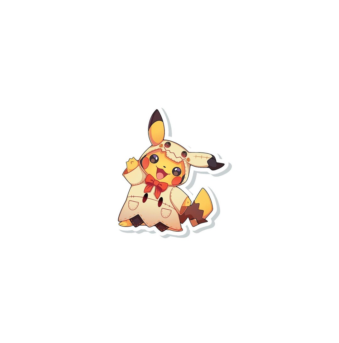Pika Mimikyu Costume Sticker - Etsy