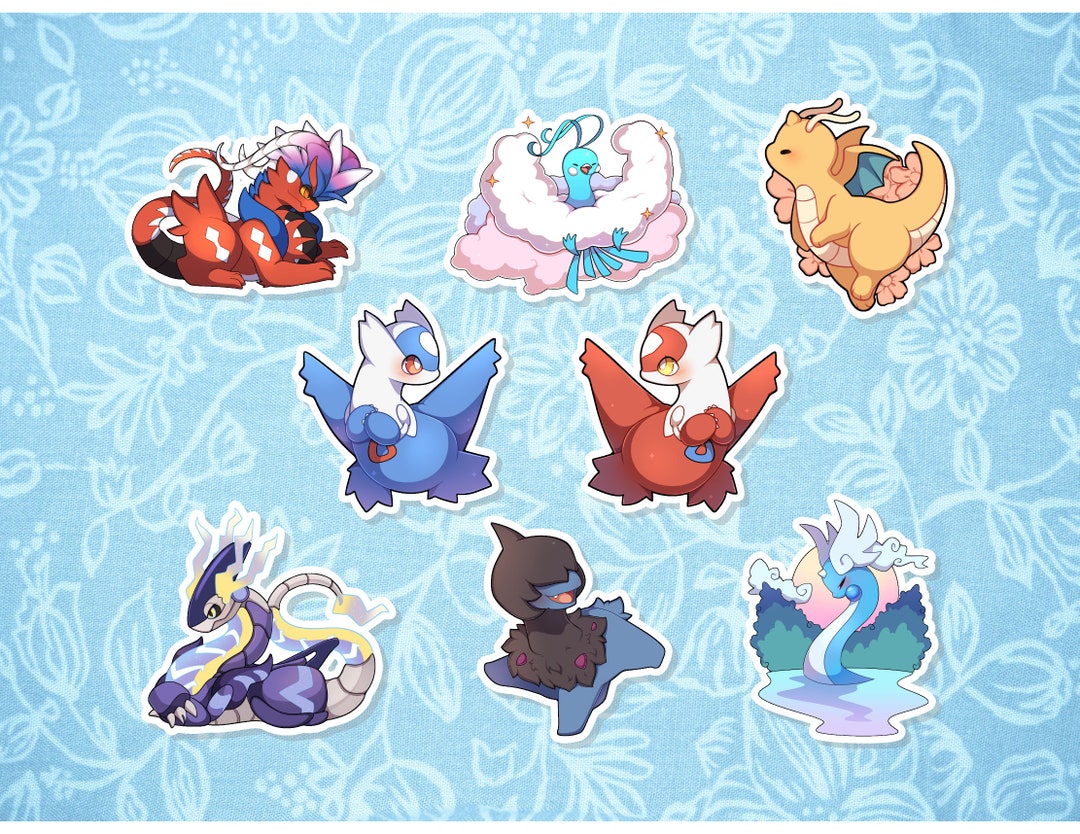 Dragon Type Video Game Character Stickers Waterproof Matte, Holographic ...
