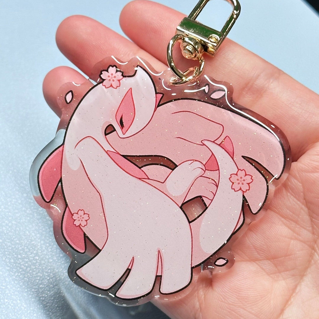 Shiny Sakura Lugia 2” Acrylic Keychains | Double Sided Glitter Epoxy - Etsy