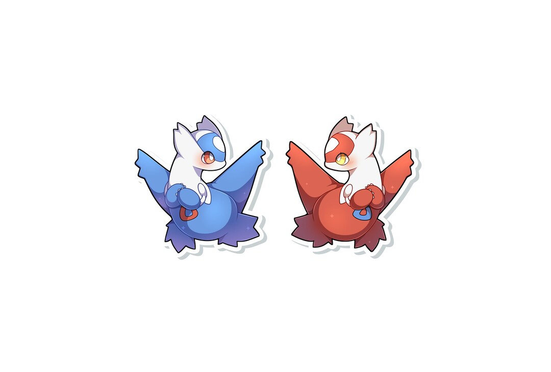 BUNDLED Latios Latias Video Game Characters Sticker | Waterproof ...