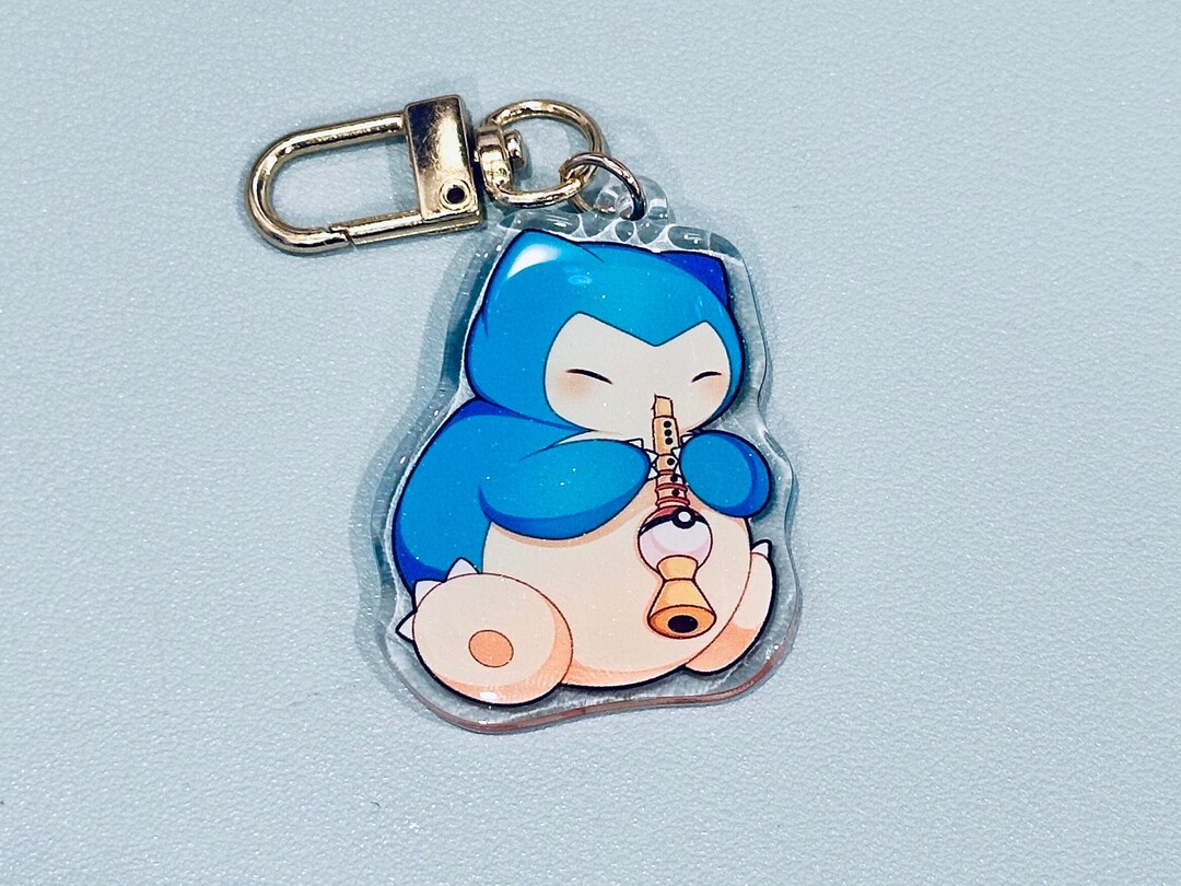 Snorlax 2” Acrylic Keychain | Double Sided Glitter Epoxy - Etsy