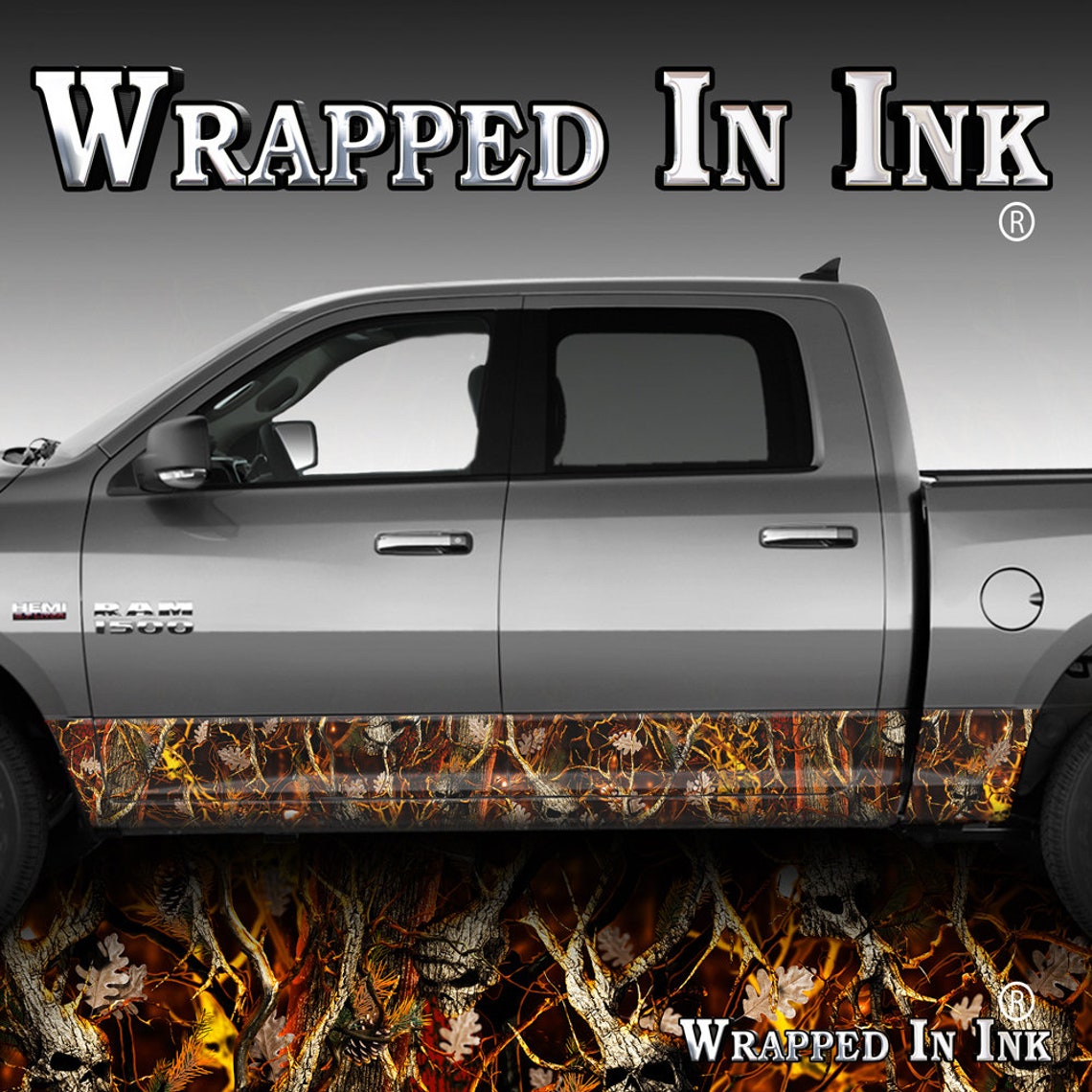 Rocker Wrap Truck Side Camo Decals Camouflage Forest Fire | Etsy