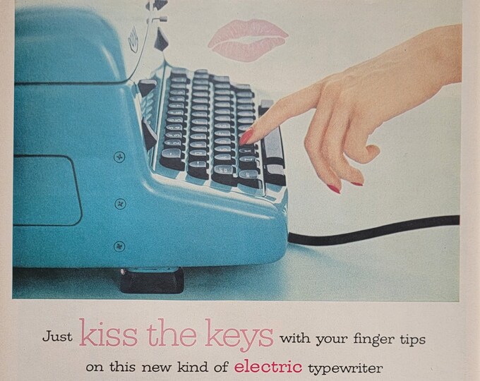 1955 Royal Portable Typewriter Vintage Advertisement Office Wall Art ...