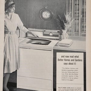1962 RCA Whirlpool Washing Machine Vintage Advertisement Laundry Room ...