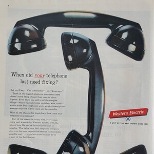 1953 Western Electric Bell Telephone Systems Vintage Advertisement ...