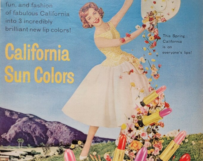1960 Max Factor California Sun Colors Lipstick Vintage Advertisement ...