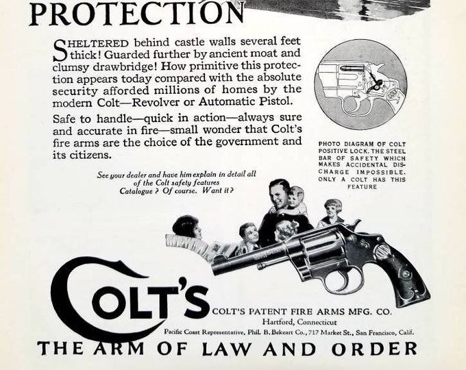 1924 Colt Firearms Vintage Advertisement Vintage Gun Ad Revolver Ad ...