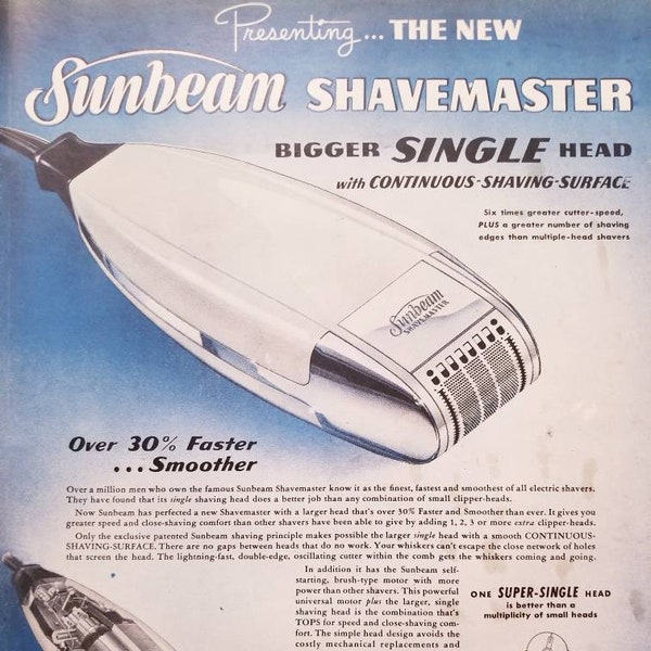 Sunbeam Shavemaster - Etsy