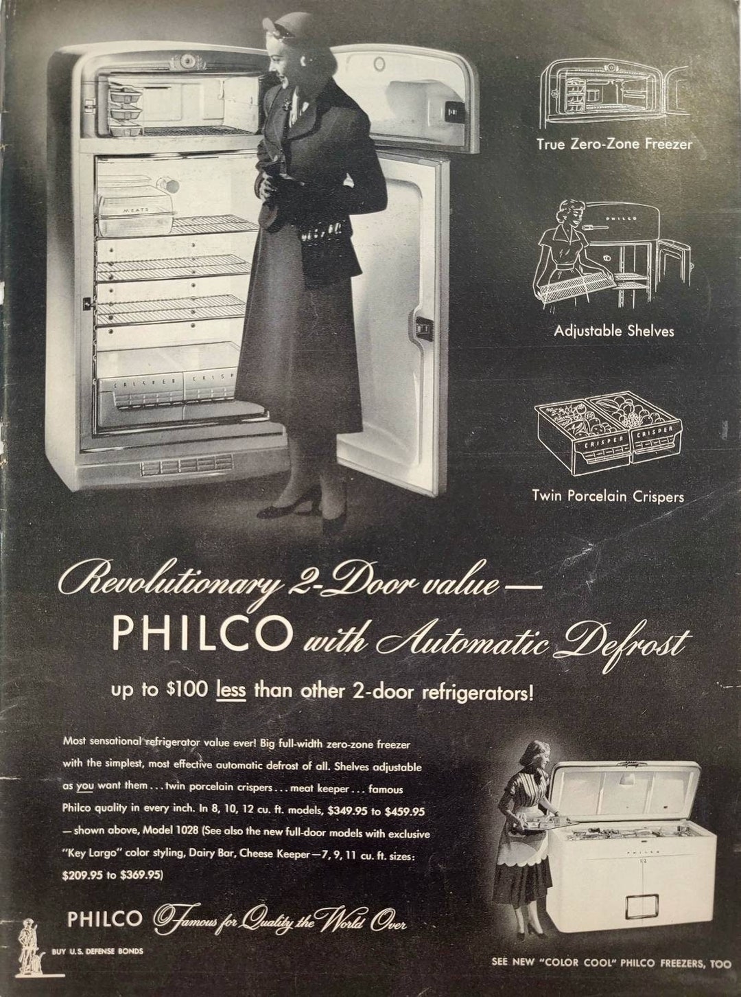 1952 Philco Refrigerator Vintage Advertisement Kitchen Decor Vintage ...