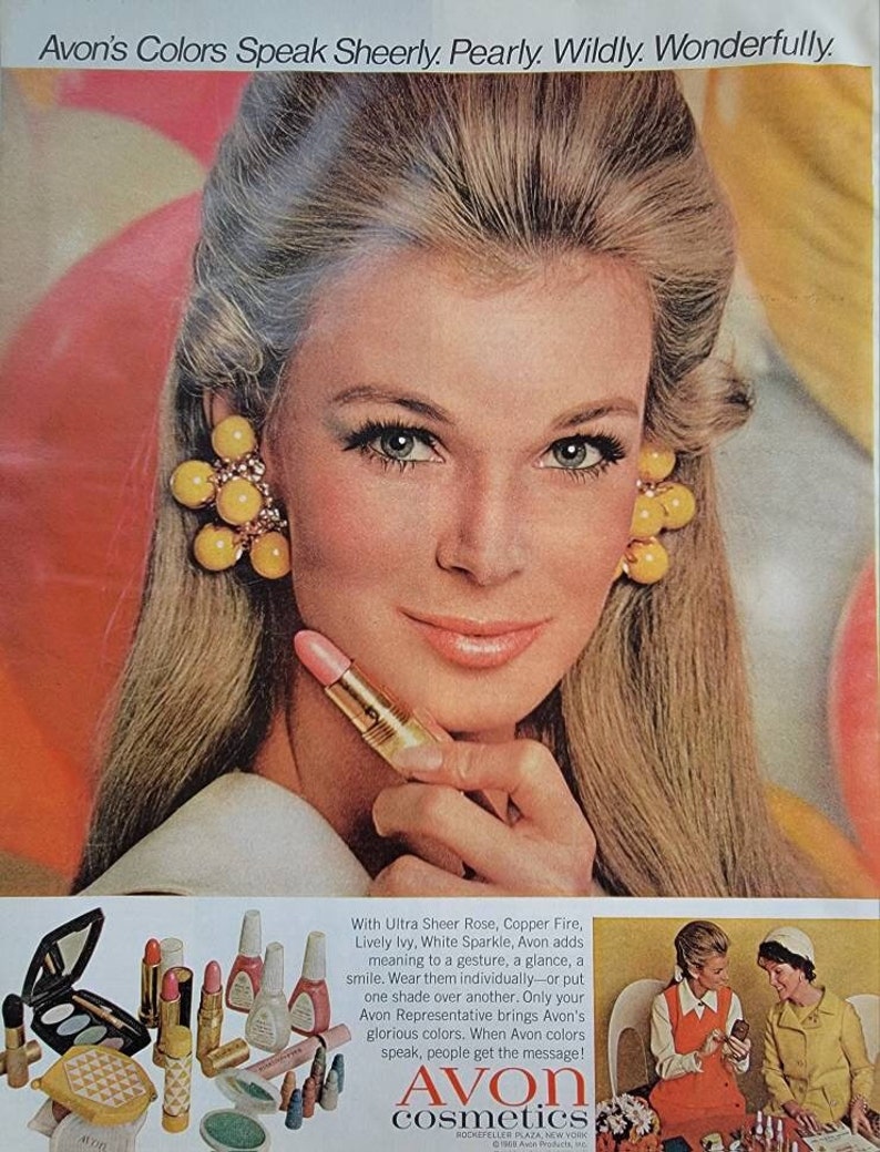 1968 Avon Cosmetics Vintage Advertisement Bathroom Wall Art - Etsy