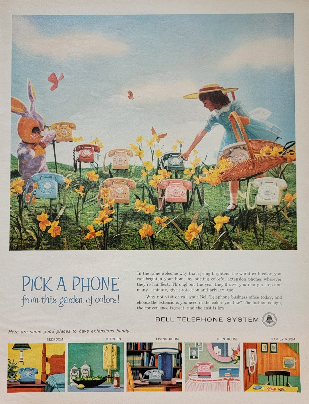 1960 Bell Telephone Systems Vintage Advertisement Vintage Phone Decor ...