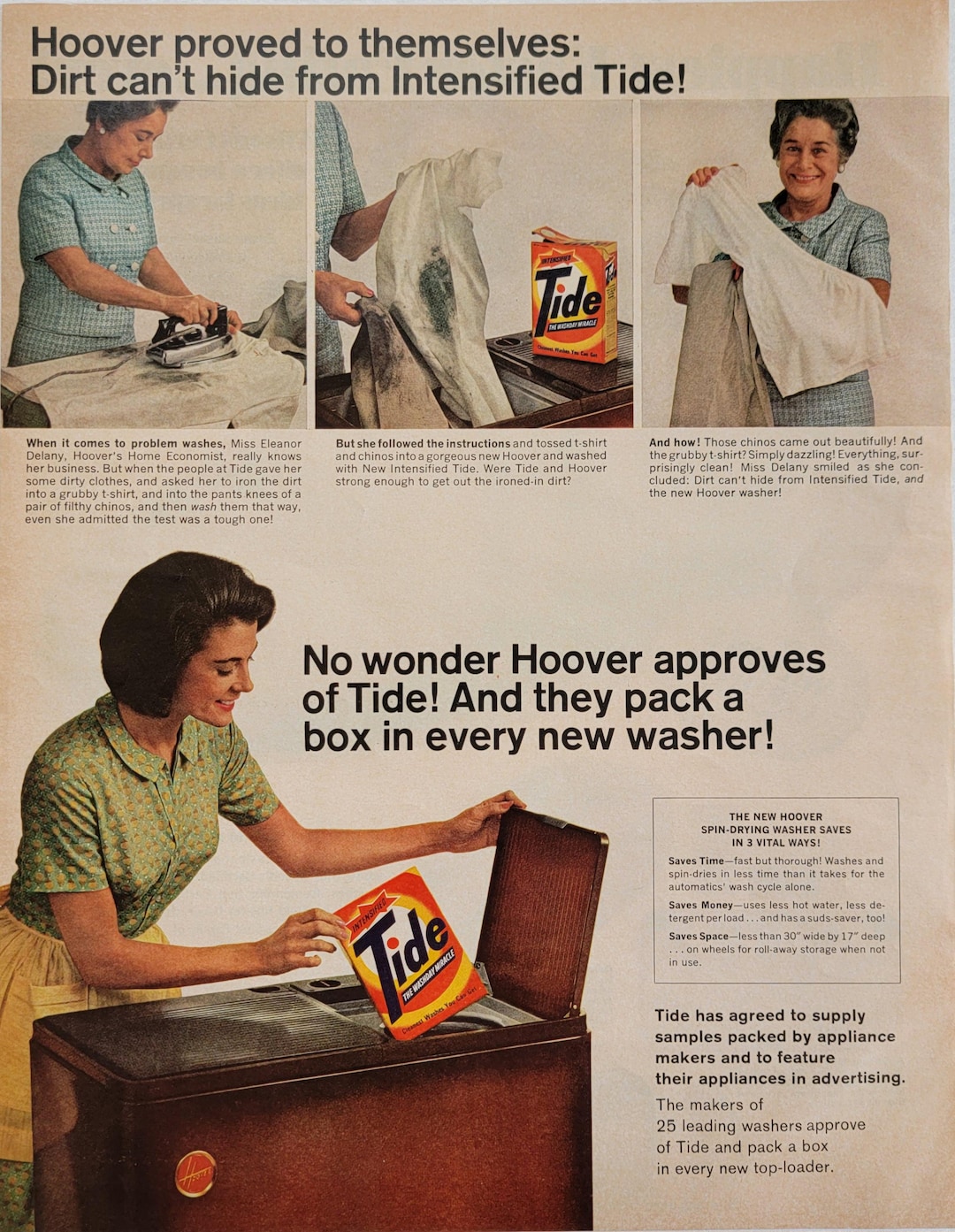 1967 Tide Laundry Detergent Vintage Advertisement Laundry Room Wall Art ...