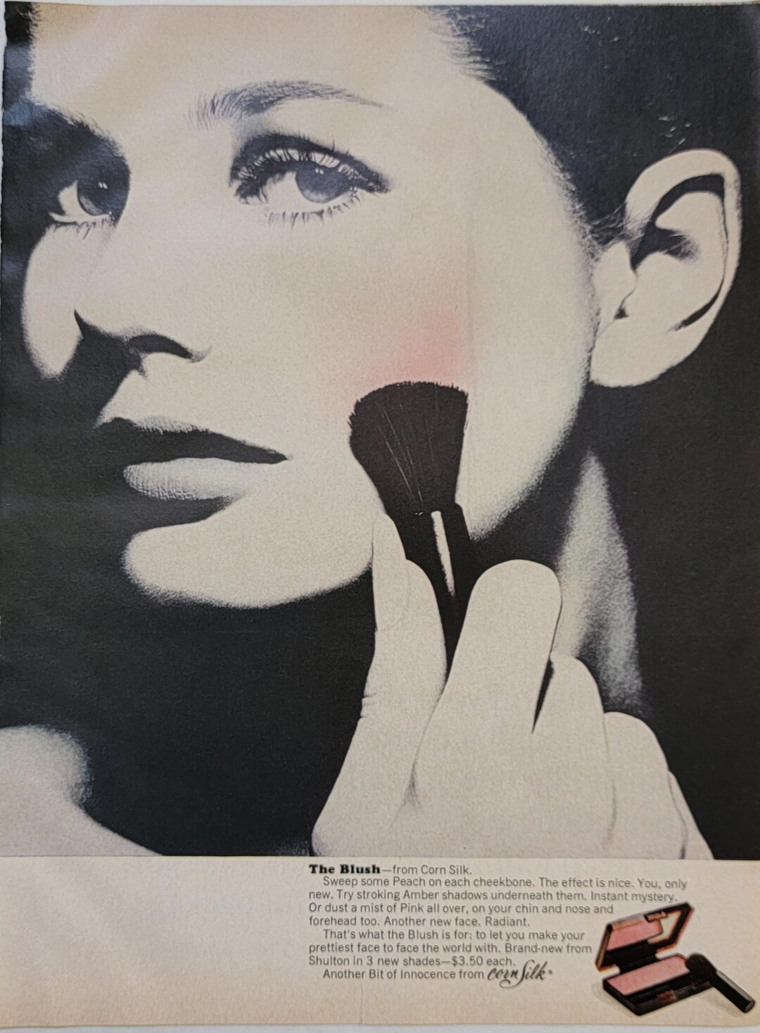 1967 Shulton Corn Silk Blush Ad: Vintage Makeup Cosmetics Magazine ...