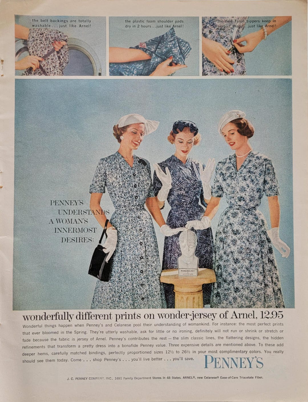 1958 Penney's Department Store Ad: Vintage Boutique Decor, 50's Women's ...