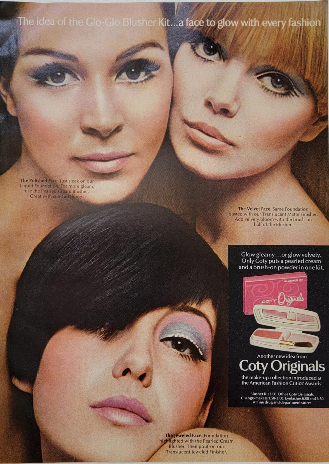1967 Coty Originals Blusher Kit Ad: Vintage Makeup Magazine Print ...