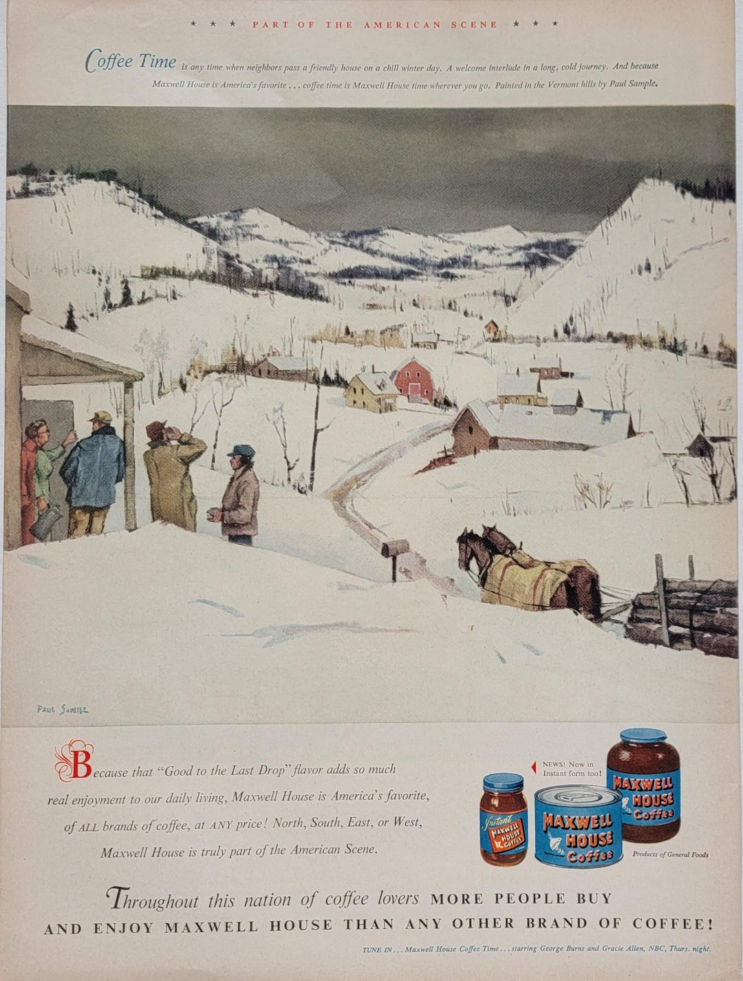1948 Maxwell House Coffee Vintage Ad: Vintage Kitchen Decor Magazine ...