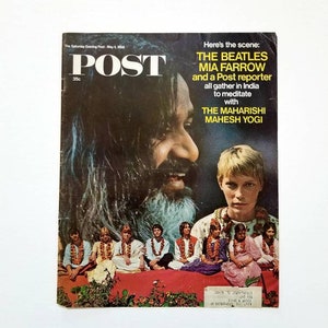 The Beatles Saturday Evening Post Magazine Cover May 4, 1968 Vintage ...