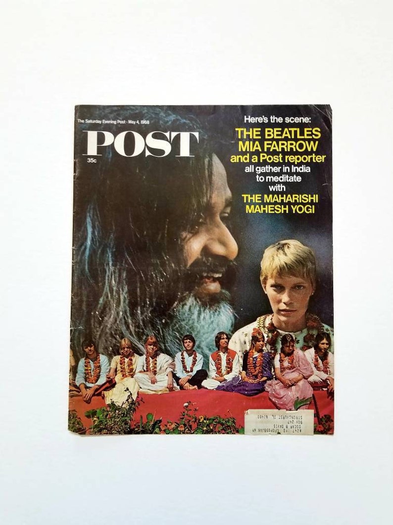 The Beatles Saturday Evening Post Magazine Cover May 4 1968 - Etsy