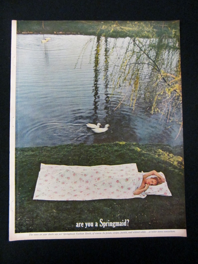 1960 Springmaid Fashion Sheets Vintage Advertisement Bedroom | Etsy