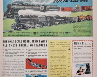 1951 Lionel Trains Vintage Advertisement Antique Toy Train Ad Electric ...