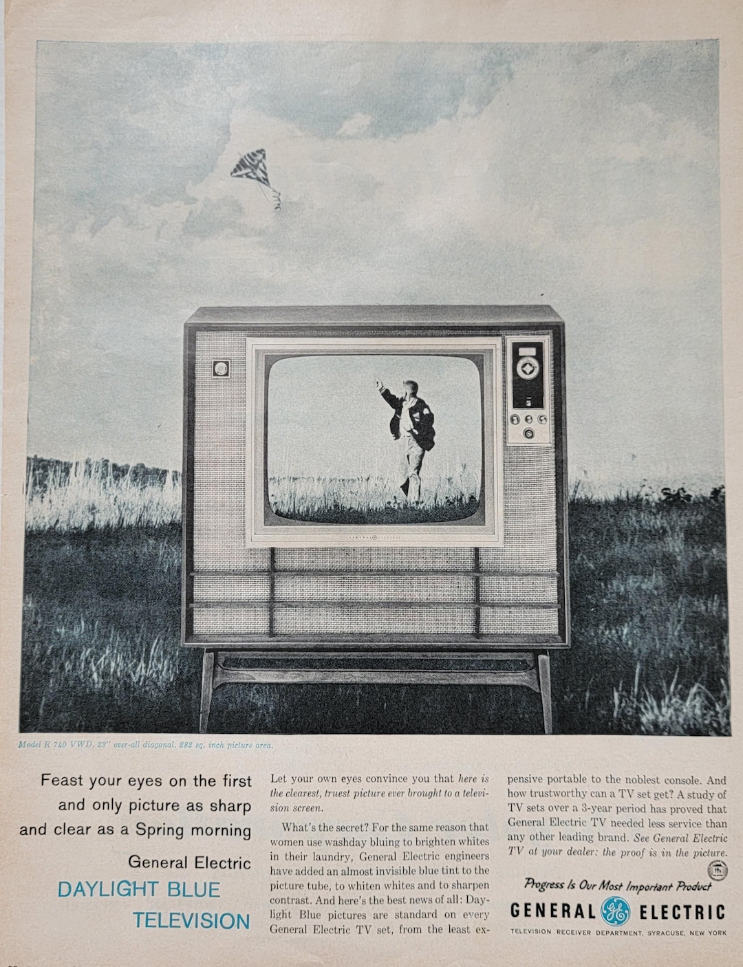 1960 General Electric Television Ad: Vintage TV Magazine Print ...