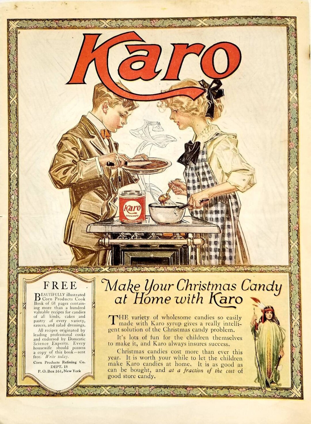 1919 Karo Syrup Vintage Advertisement Kitchen Wall Art Home Decor ...