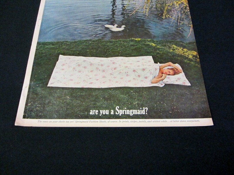 1960 Springmaid Fashion Sheets Vintage Advertisement Bedroom | Etsy