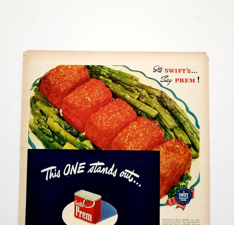 1947 Swifts Prem Canned Meat Vintage Advertisement Kitchen - Etsy