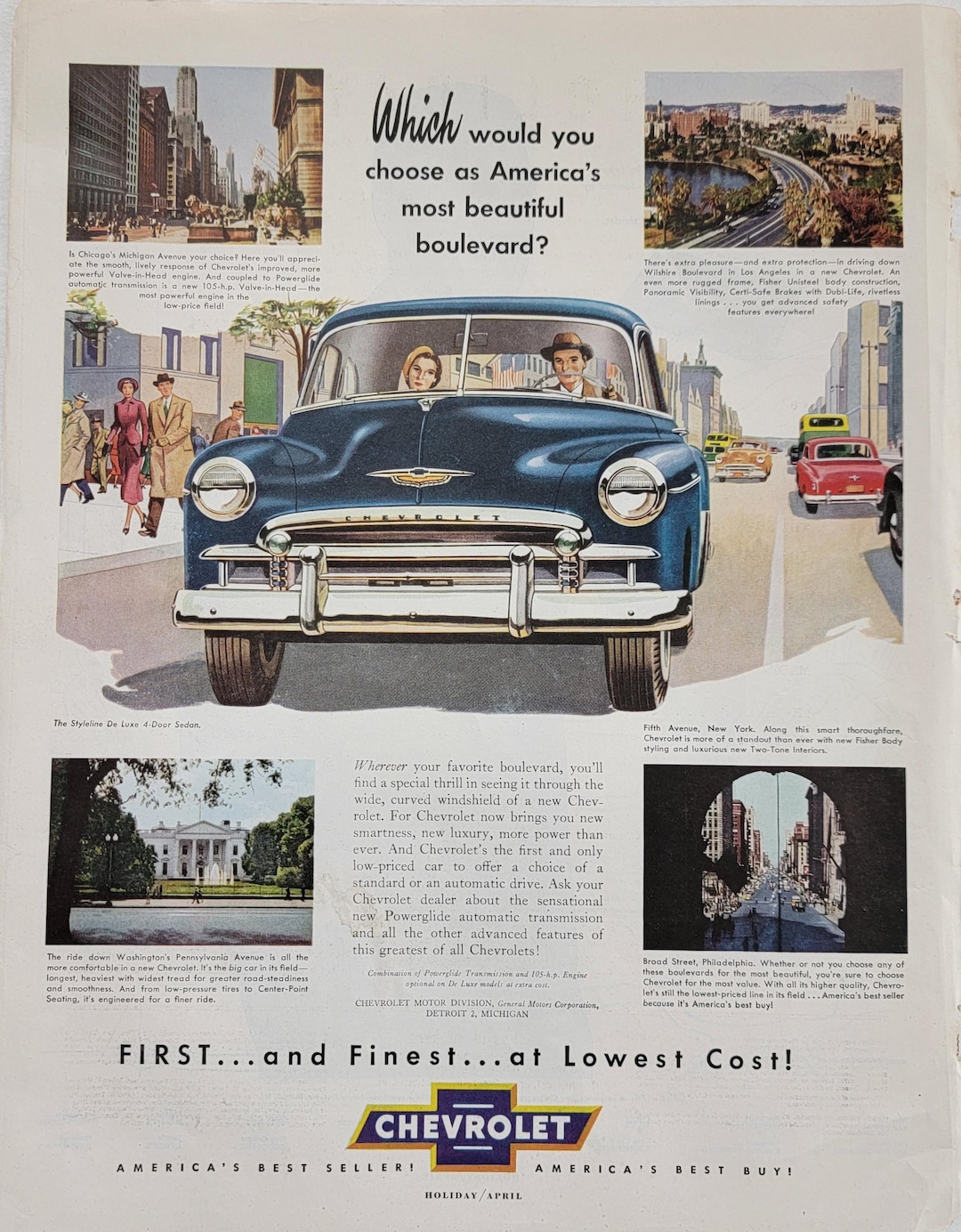 1950 Chevrolet Styleline Vintage Advertisement Antique Car Automotive ...