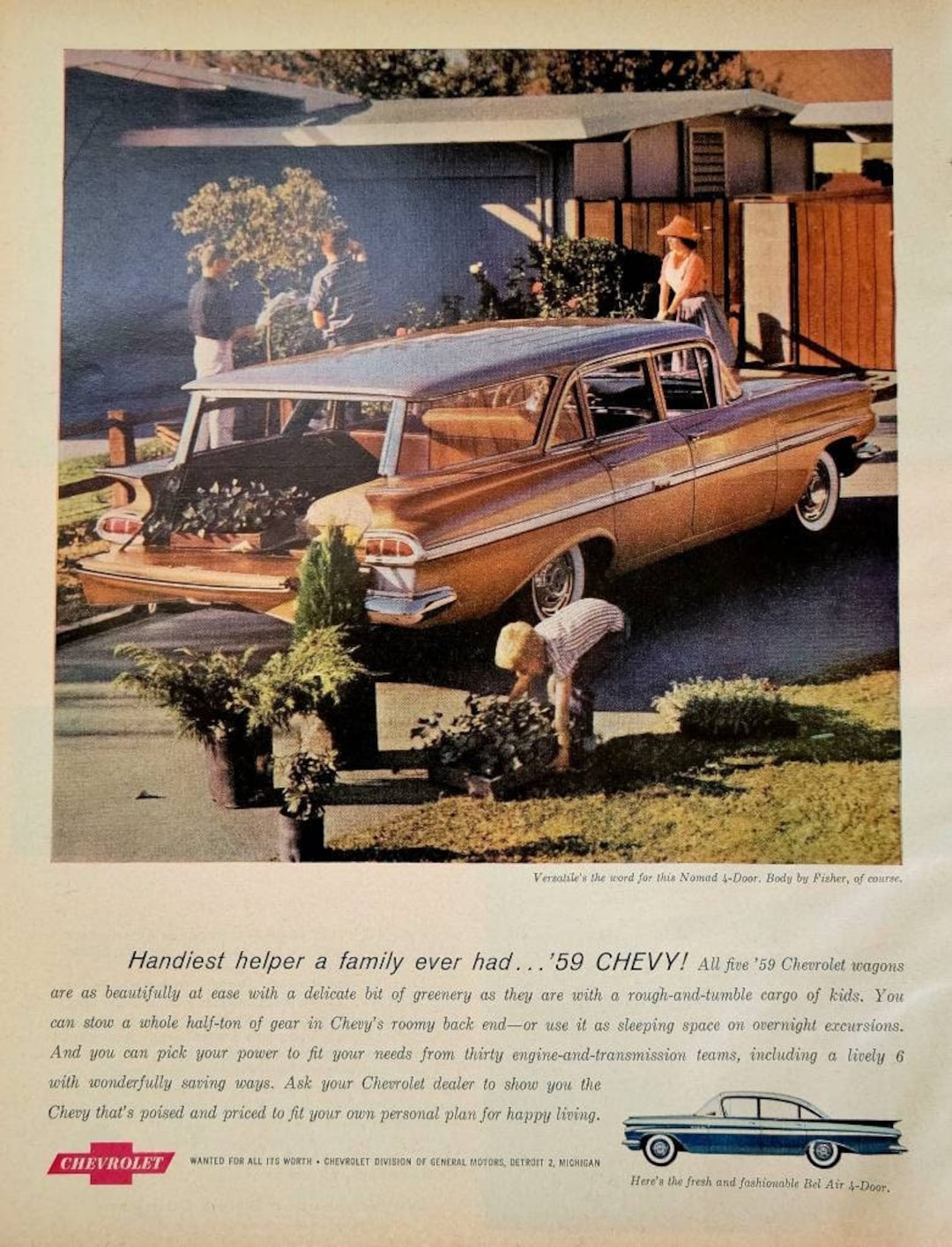 1959 Chevrolet Nomad Station Wagon Vintage Advertisement Automotive ...