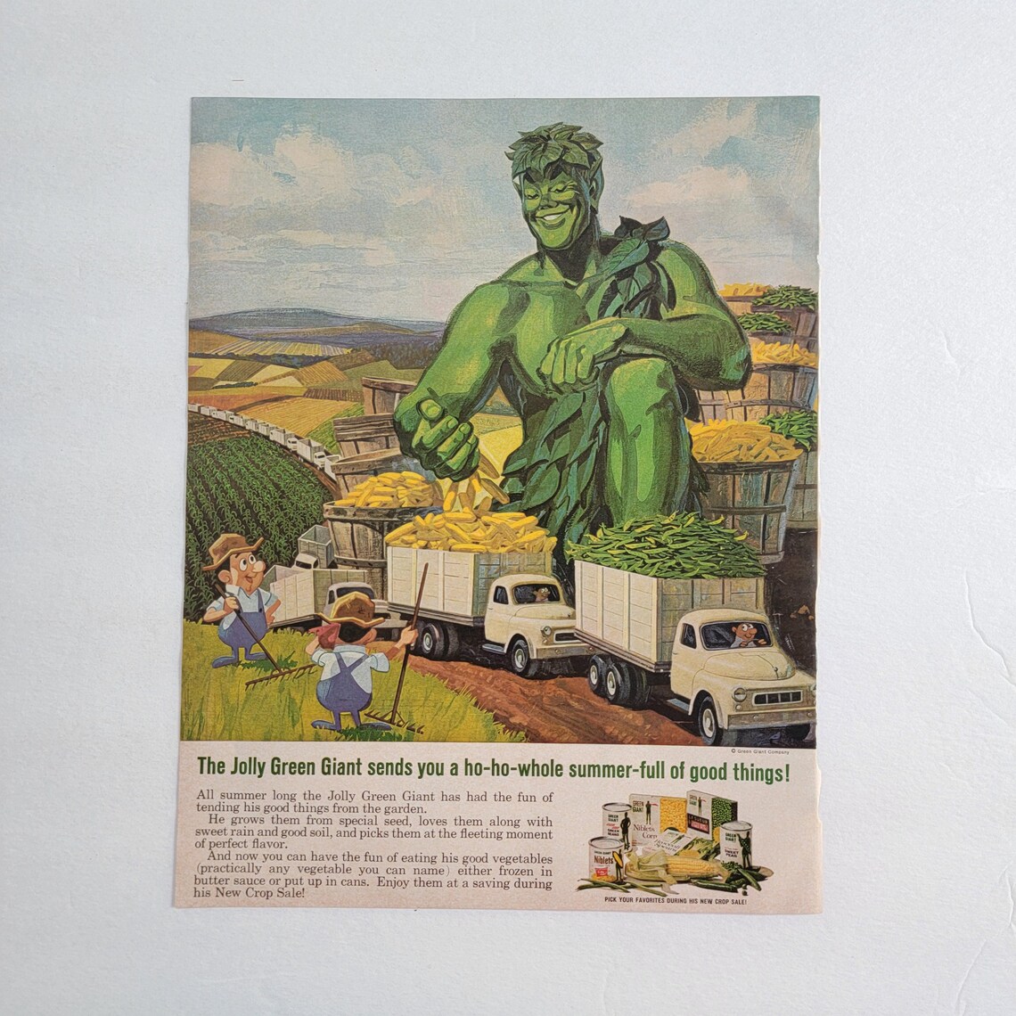 1965 Green Giant Vegetables Ad: Vintage Kitchen Wall Art, Magazine ...